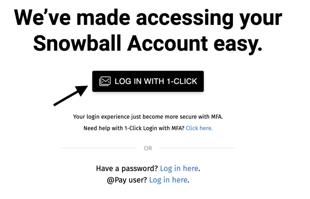 Logging in with Swoop 1-Click Login